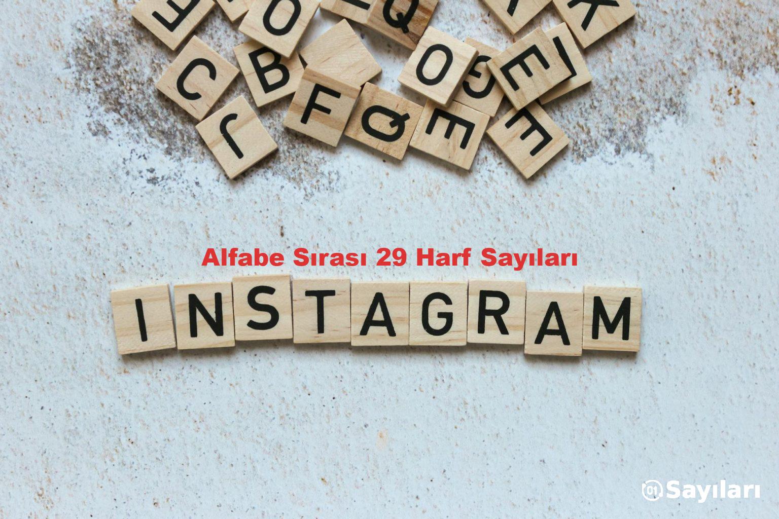 Alfabe Sırası 29 Harf Sayıları - Sayıları